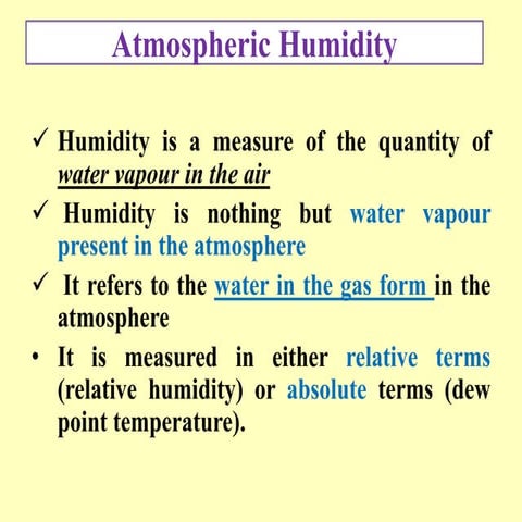 humidity.pptx | Weather | Science