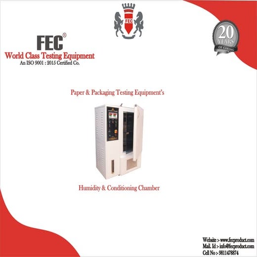 Humidity & conditioning chamber | PDF