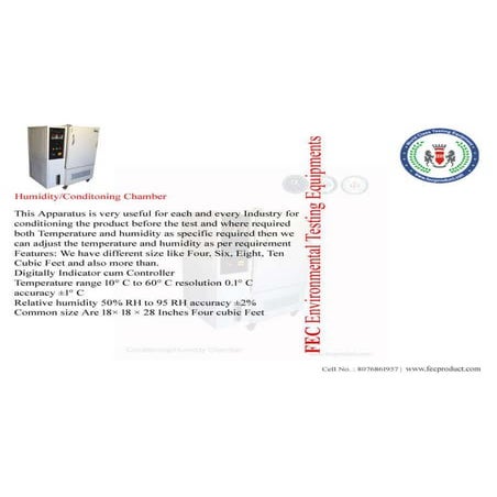 Humidity & Conditioning Chamber | PDF