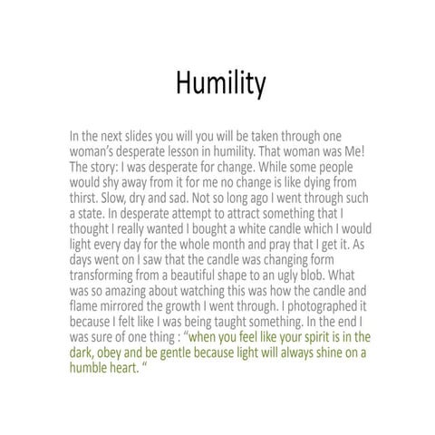 Humility | PPT