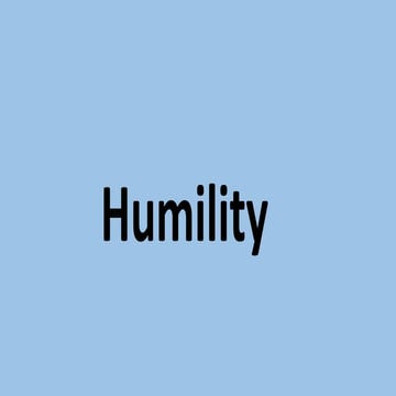Humility | PPT