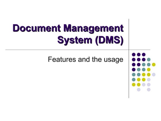 Document Management System (DMS) | PPTX | Operating Systems | Computer ...