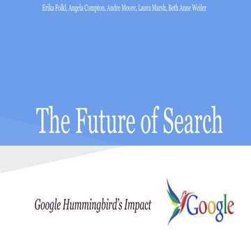 Google Hummingbird’s Impact on the Future of Search | PPTX | Search ...