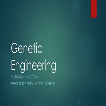 Genetic engineering-The Negative Side | PPTX