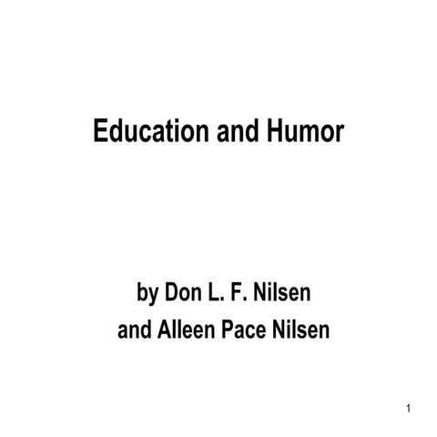 Education and Humor | PPT