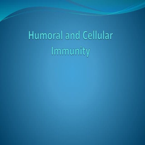 Humoral and cellular immunity | PPTX