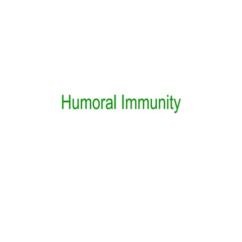 Humoral immunity | PPT