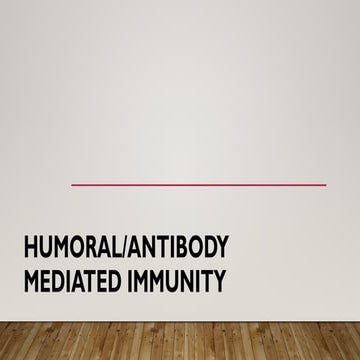Humoral immunity in Microbiology -Introduction | PPTX