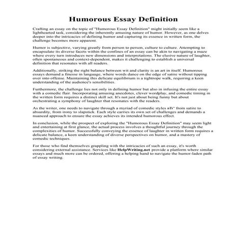Humorous Essay Definition.pdf