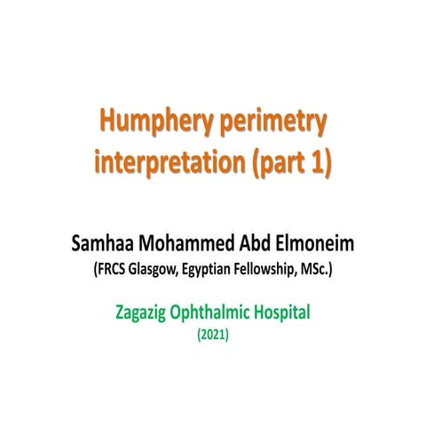 Humphry visual field analysis | DOCX