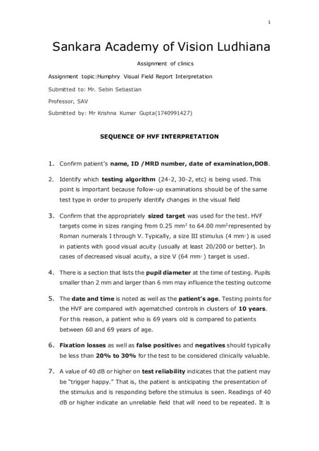 Occupational visual standards | PPTX