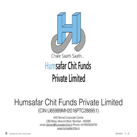 Humsafar Chit Fund Private Limited | Chit Fund | PDF