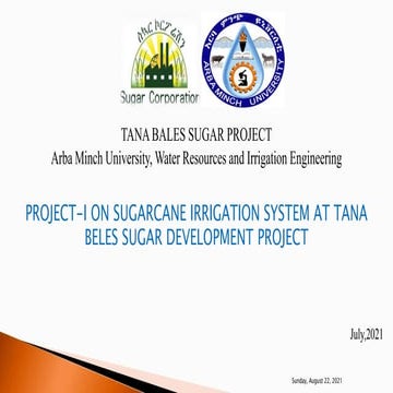 Irrigation scheduling practice at Tana Bales Sugar project by Hunda ...
