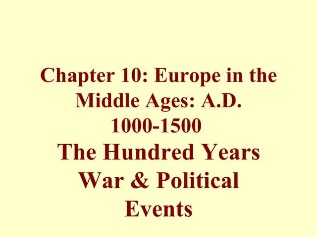 The Hundred Years War | PPTX