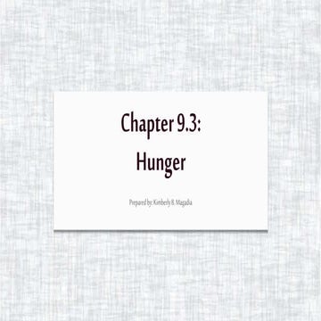 Hunger | PPTX | Digestive Disorders | Diseases and Conditions