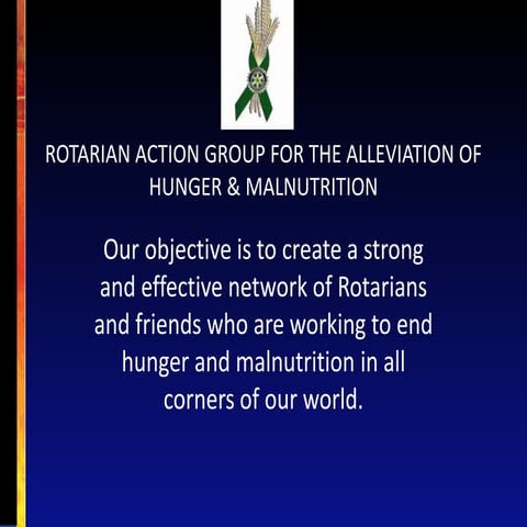 IC12 - Rotarians Agains Hunger & Malnutrition | PPT | Free Download
