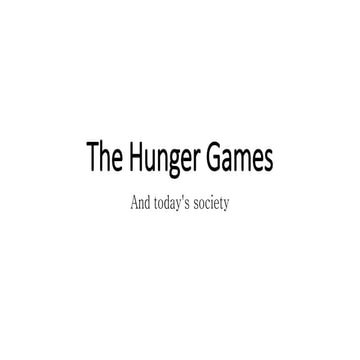 Hunger Games Essay | PDF