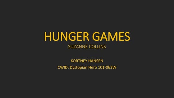 The Hunger Games Analysis | PPT