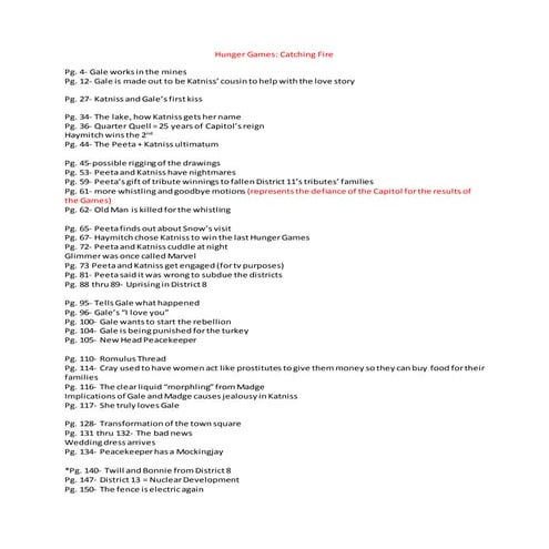 Hunger games synopsis of last two books | DOCX