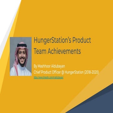 HungerStation's Product Team achievements (2018-2020) | PDF