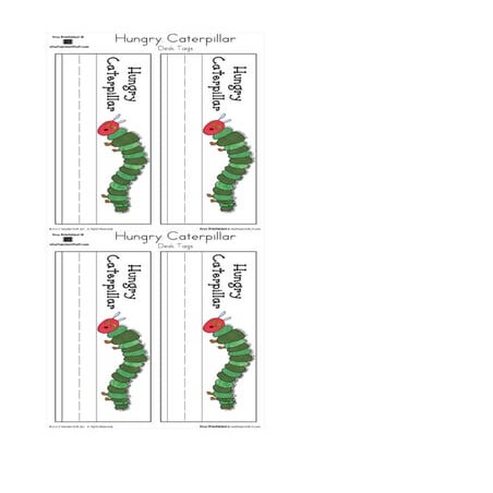Hungry caterpillar desk tags | PDF
