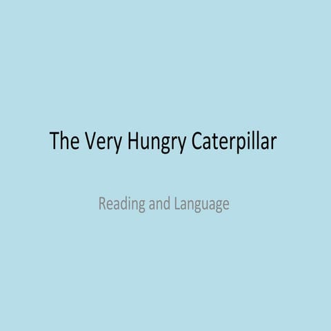 The Very Hungry caterpillar | PPT