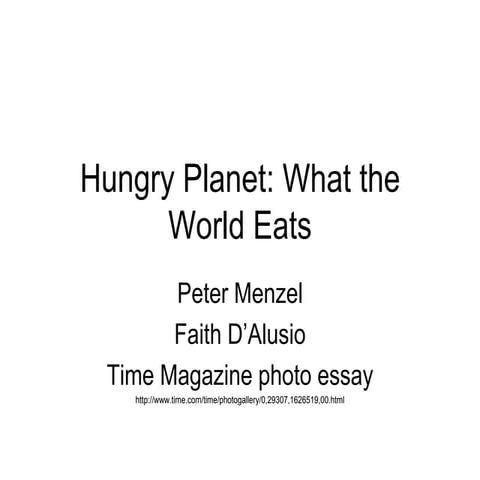 Hungry planet what the world eats | PDF | Cooking | Food & Drink