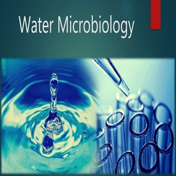 water microbiology | PPTX