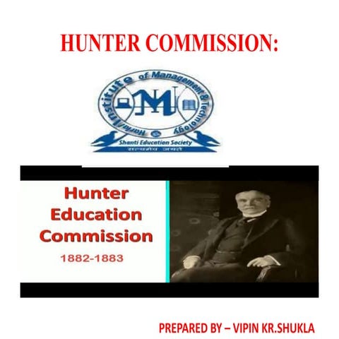 Hunter commission 1882-1883 | PPTX