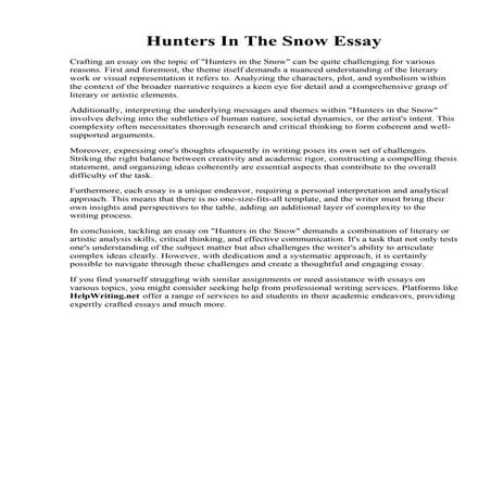 Hunters In The Snow Essay.pdf