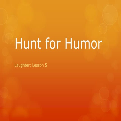 Hunt for humor | PPTX