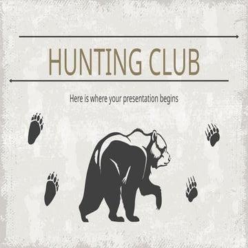 Hunting Club by SlidesgoHunting ClubC by | PPT