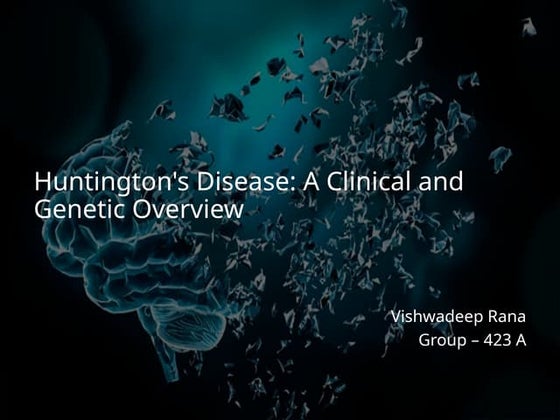 Huntington’s disease | PPT | Brain and Nervous System Disorders ...