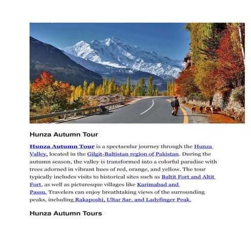 Hunza Autumn Tour . Hunza Autumn Tour 2025 | DOCX