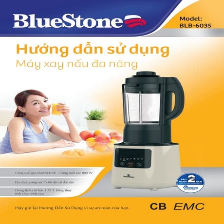 Hướng dẫn sử dụng máy làm sữa hạt BlueStone BLB-6035 | PDF