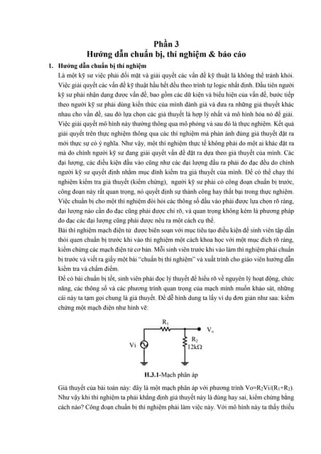 TÀI LIỆU GIẢNG DẠY THỰC HÀNH VẬT LÝ ĐẠI CƯƠNG A1 | PDF