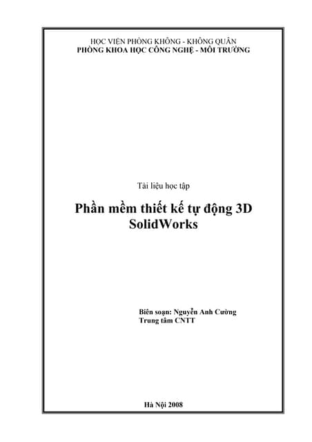 Bài tập Solidworks từ căn bản đến nâng cao - bai-tap-solidworks | PDF