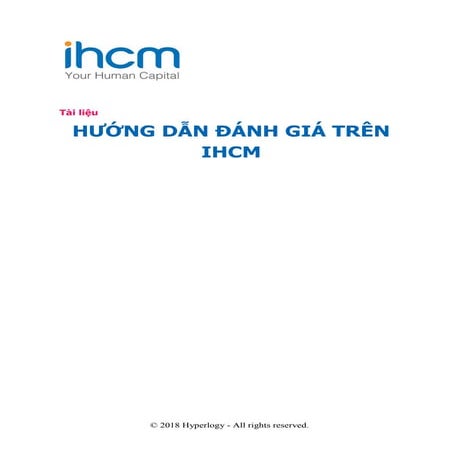 Hướng dẫn đánh giá trên phần mềm iHCM | PDF
