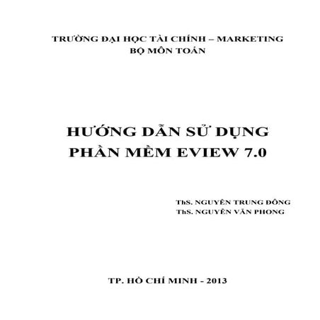 Huong dan su dung eview 7 | PDF