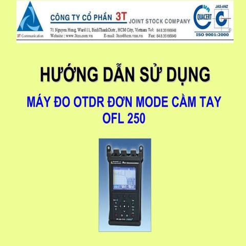 Huong dan su dung ofl 250 | PPT