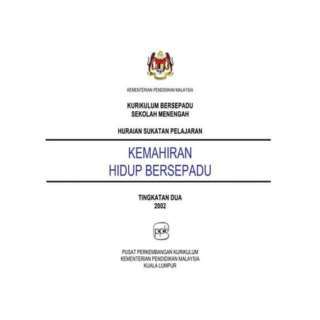 Huraian Sukatan Pelajaran KHB-Tingkatan 2 | PDF