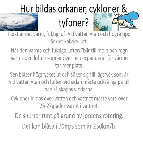 orkaner & cykloner & tyfoner | PPTX