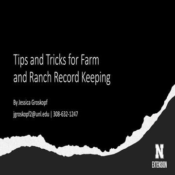 Tips and Tricks for Farm and Ranch Record Keeping | PPT