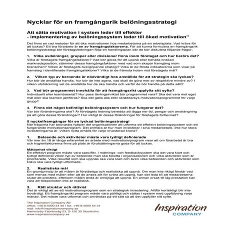 Motivation Management - Hur du lyckas med belöningsstrategier - motivation management | PDF ...