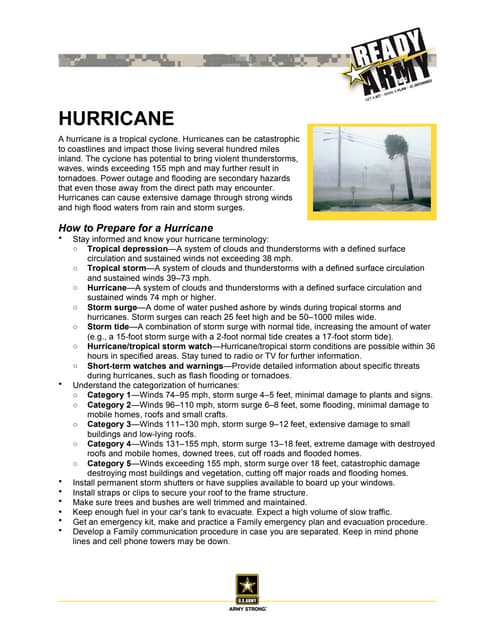 Hurricane Prep - Wind Checklist | PDF