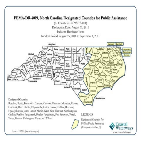 Updated on 9/27/11 - State Maps of Federally Declared Disaster showing ...