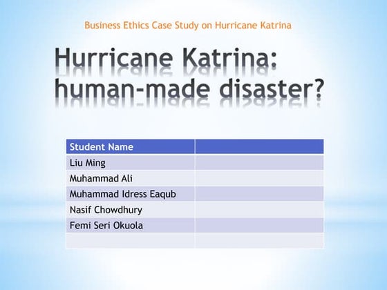 Hurricane katrina | PPTX | Weather | Science