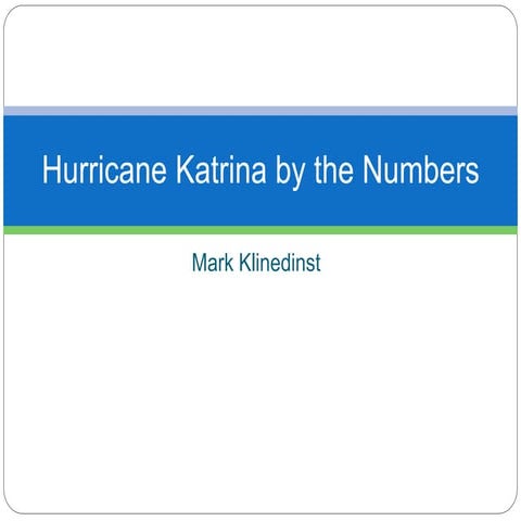 Hurricane Katrina by the Numbers | PPTX