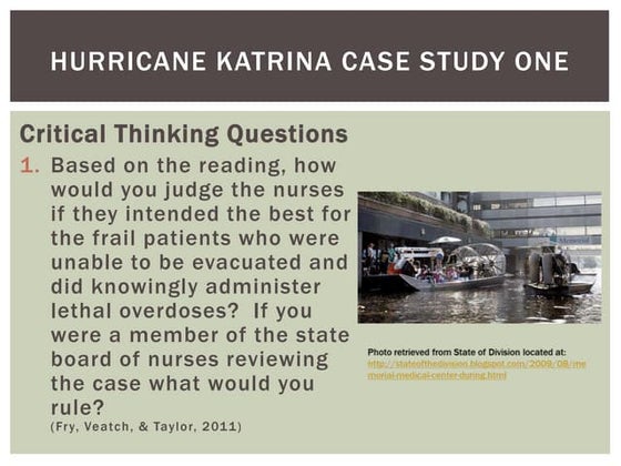 Hurricane katrinacasestudyone | PPT
