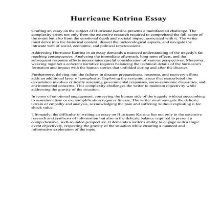 Essay On Flood. Franklin Pierce University | PDF